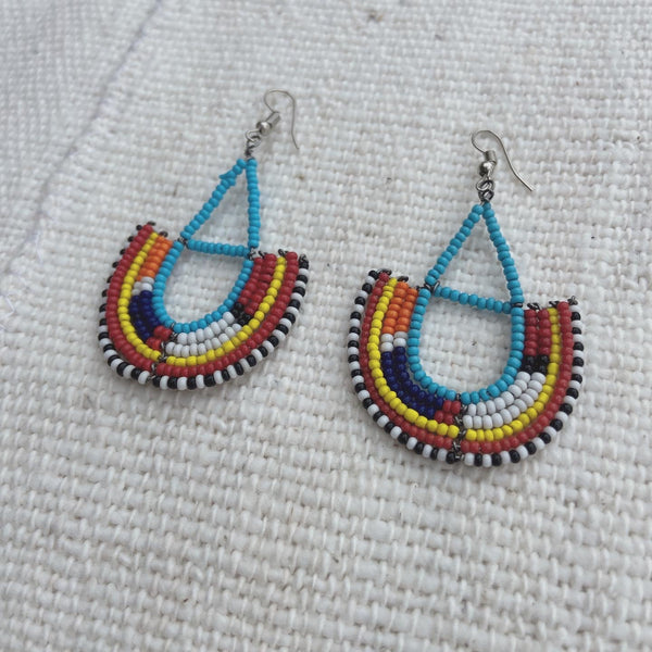 MAASAI EARRINGS - ASHE – AFRICAN FABRICS AUSTRALIA